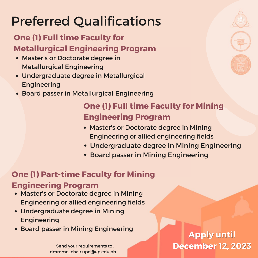Department of Mining, Metallurgical and Materials Engineering – It all ...